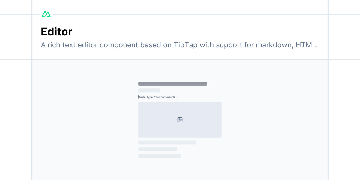 Vue Editor Component - Nuxt UI