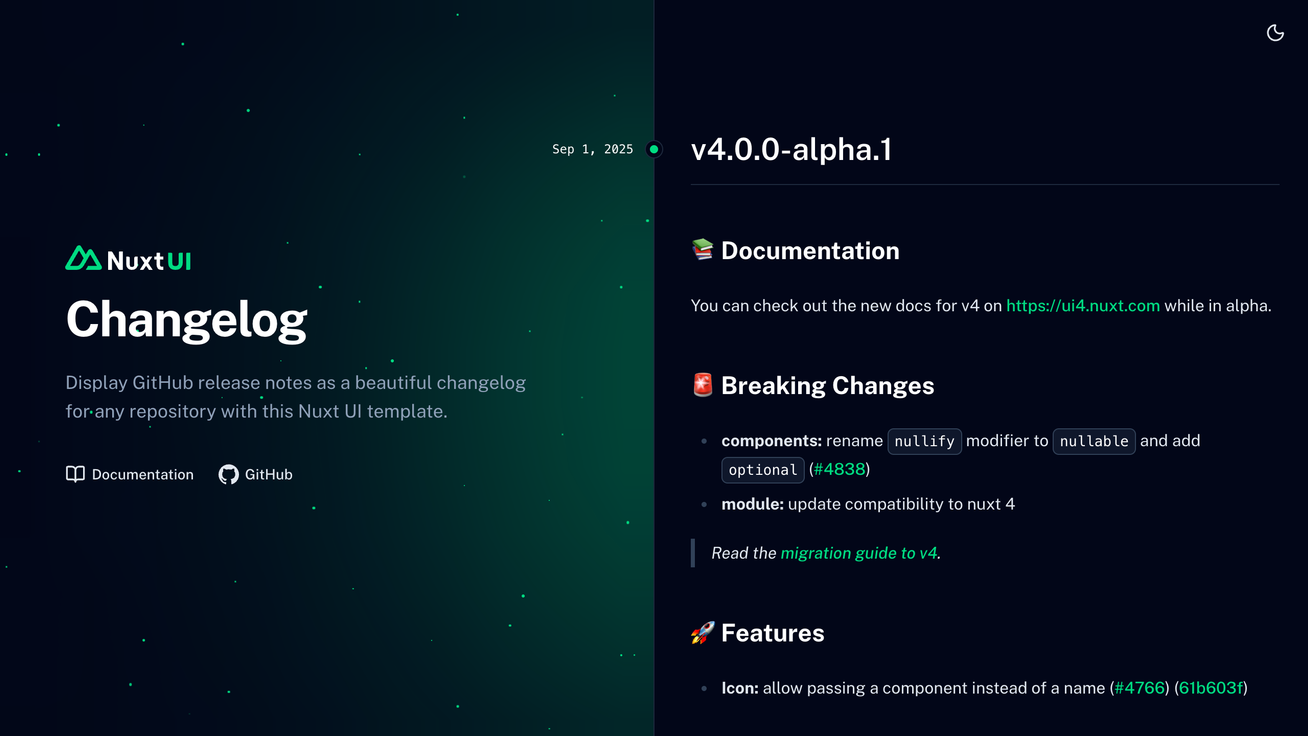 Official Nuxt UI Templates