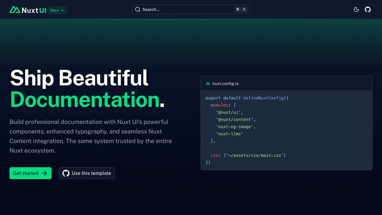 Official Nuxt UI Templates
