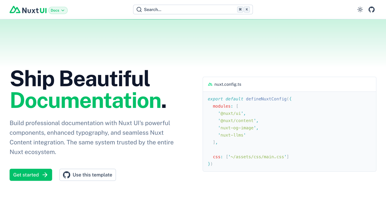 Official Nuxt UI Templates