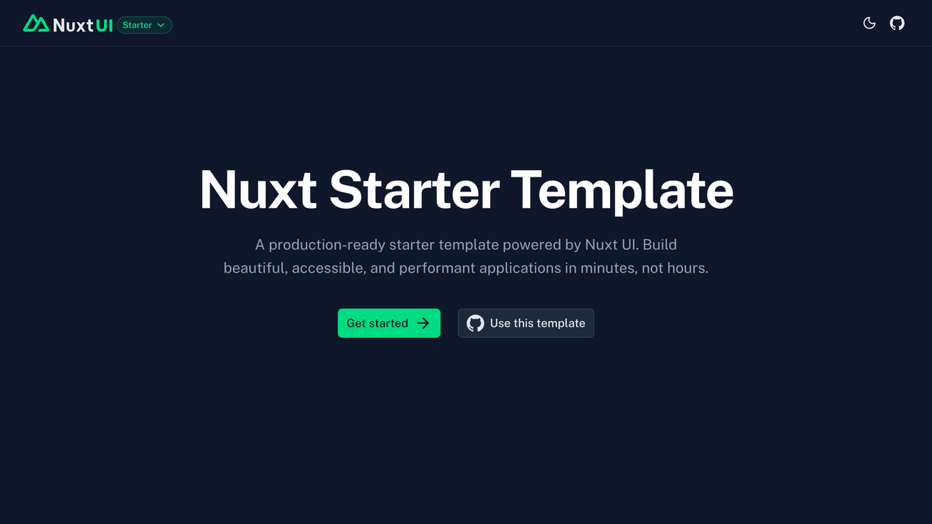 Official Nuxt UI Templates