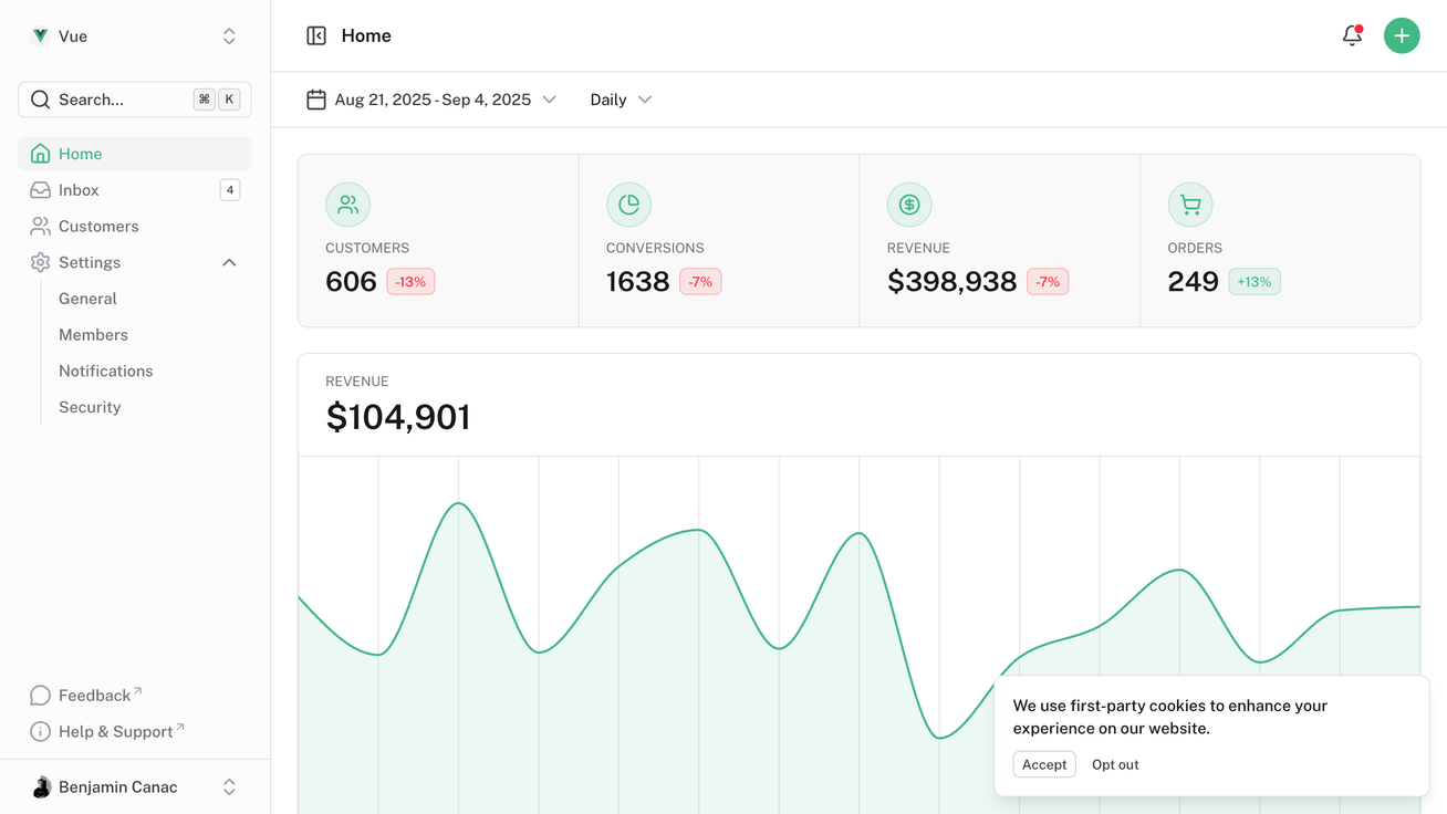 Official Nuxt UI Templates
